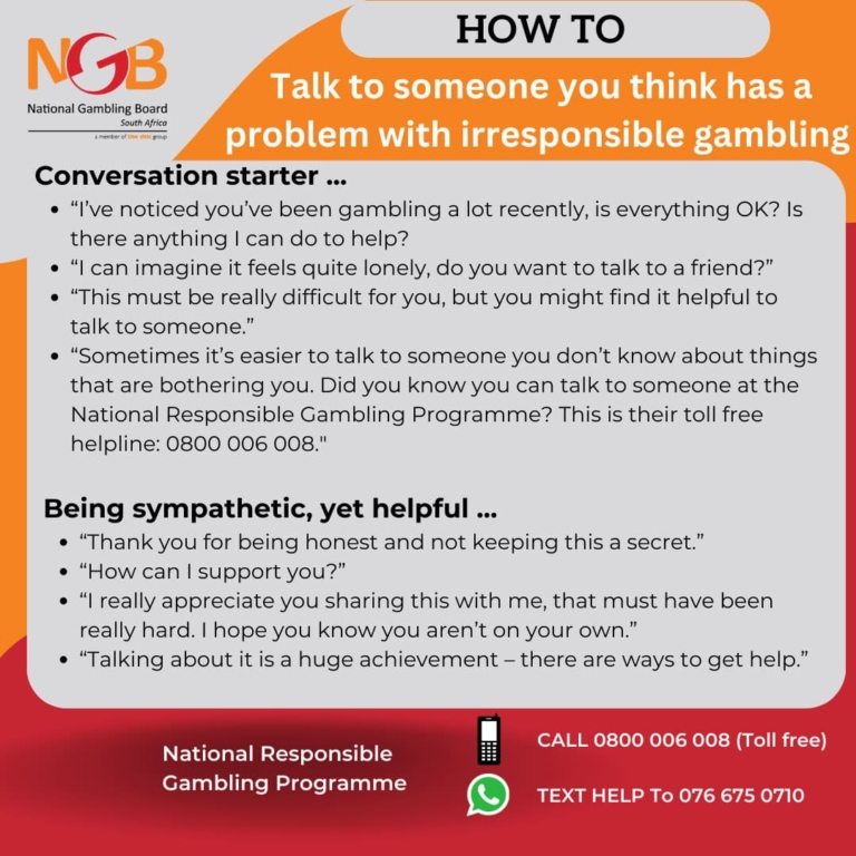 National Responsible Gambling Programme - National Gambling Board