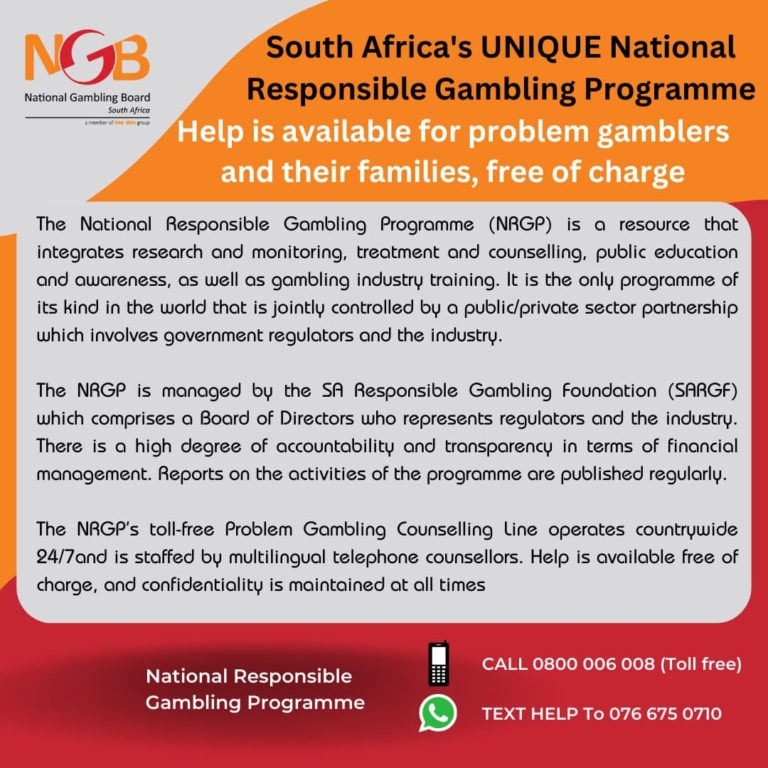 National Responsible Gambling Programme - National Gambling Board